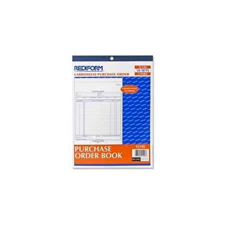 Rediform Rediform Purchase Order Book, 2-Part, Carbonless, 8-1/2" x 11", 50 Sets/Book 1L146 | Zoro